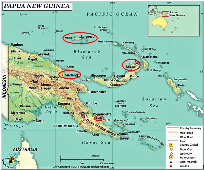 Owen Stanley Range Map