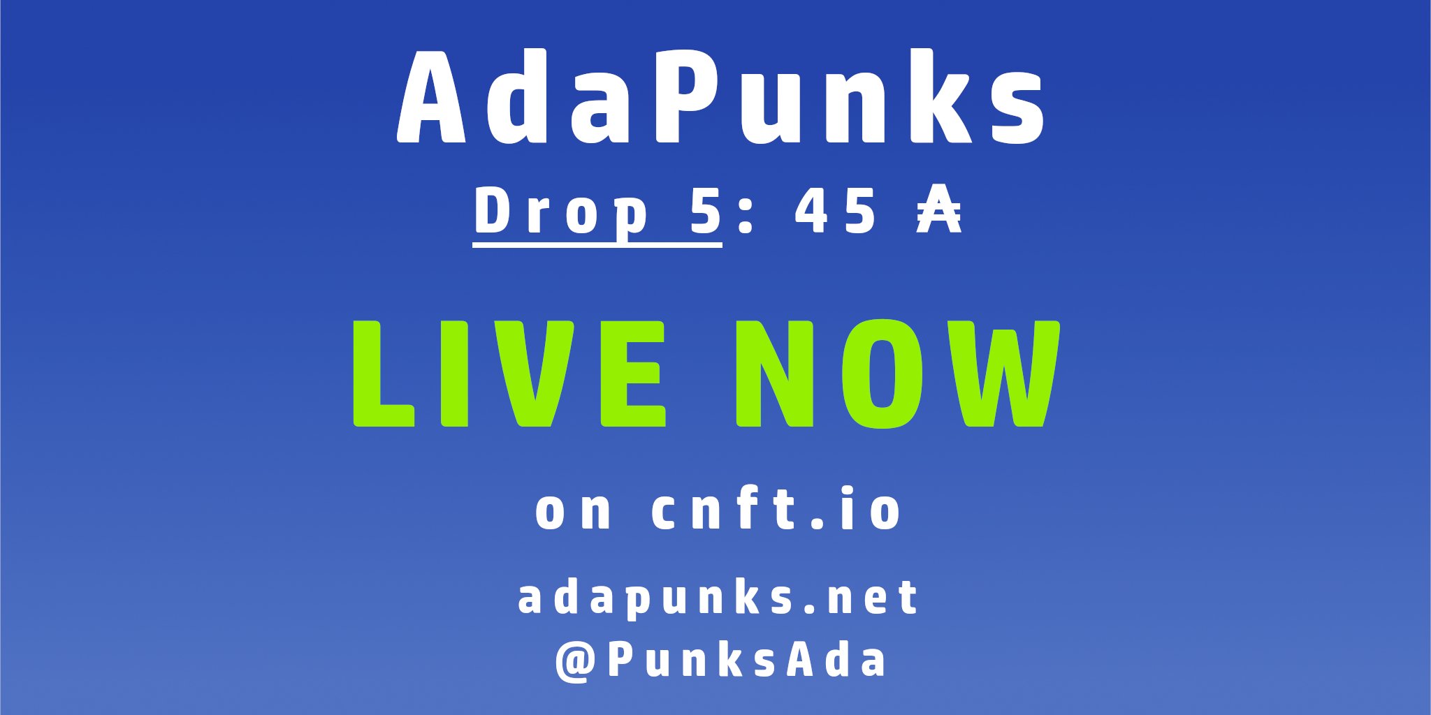 AdaPunks on Twitter: "🌊We don’t want to crash https://t.co/O68R7wJsS0 (again) so drop 5 will be ...