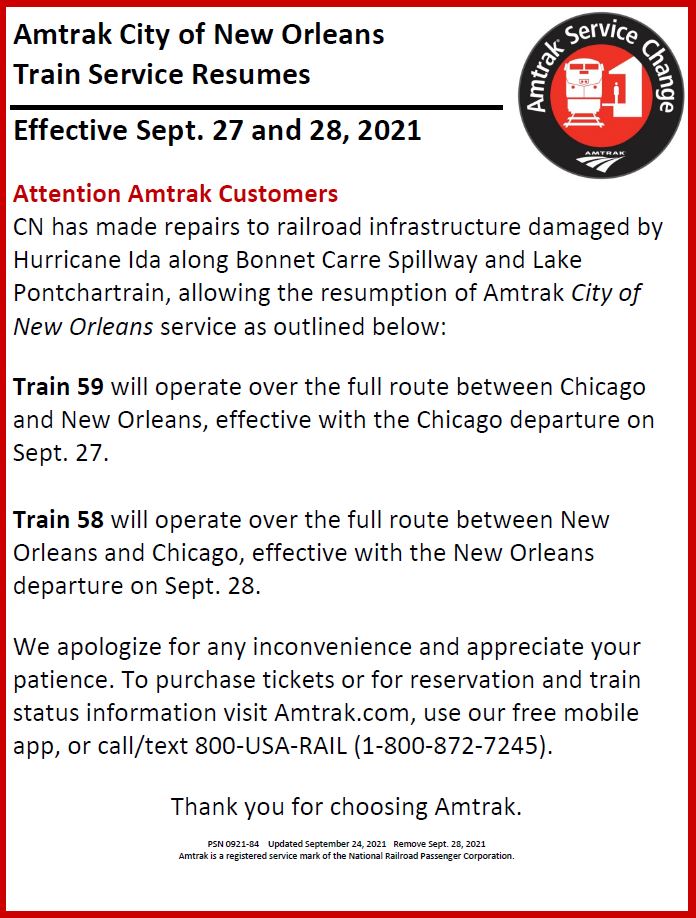 Amtrak Alerts On Twitter Service Advisory Cn Has Made Repairs To
