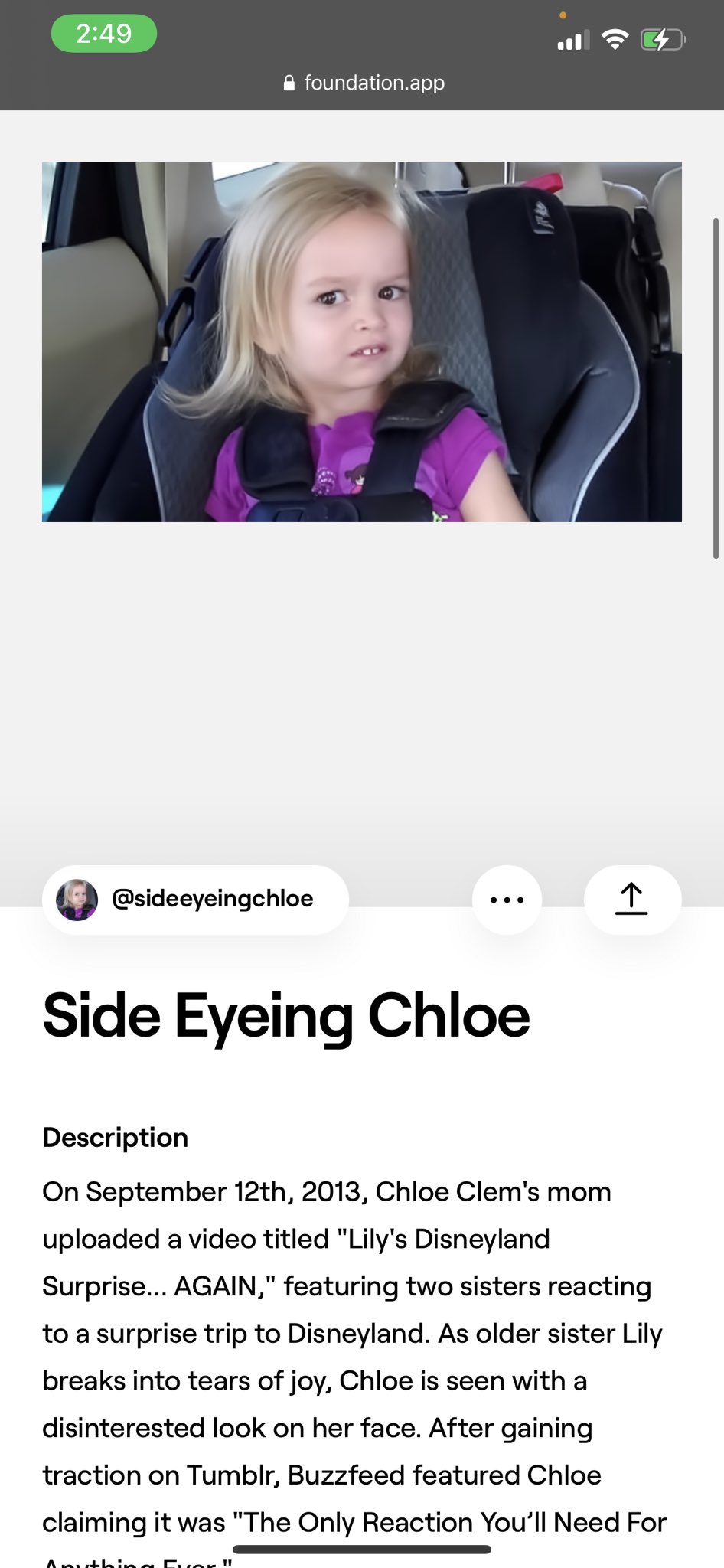 From Chloe Disneyland Surprise