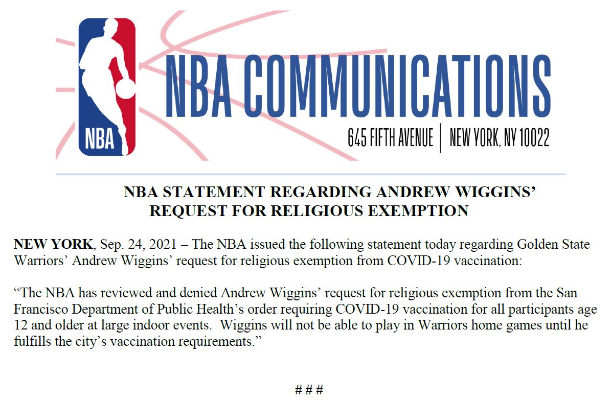 NBA Communications on Twitter: "The NBA has announced the following:…