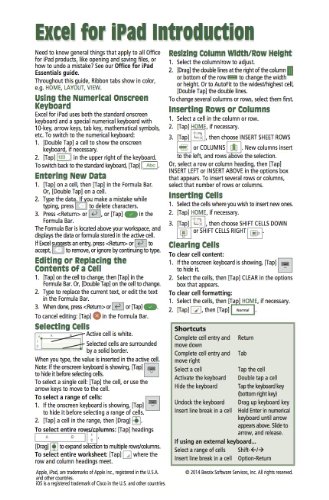 √[PDF] GET> Microsoft Excel for iPad Quick Reference Guide: Introduction (Cheat Sheet of ...