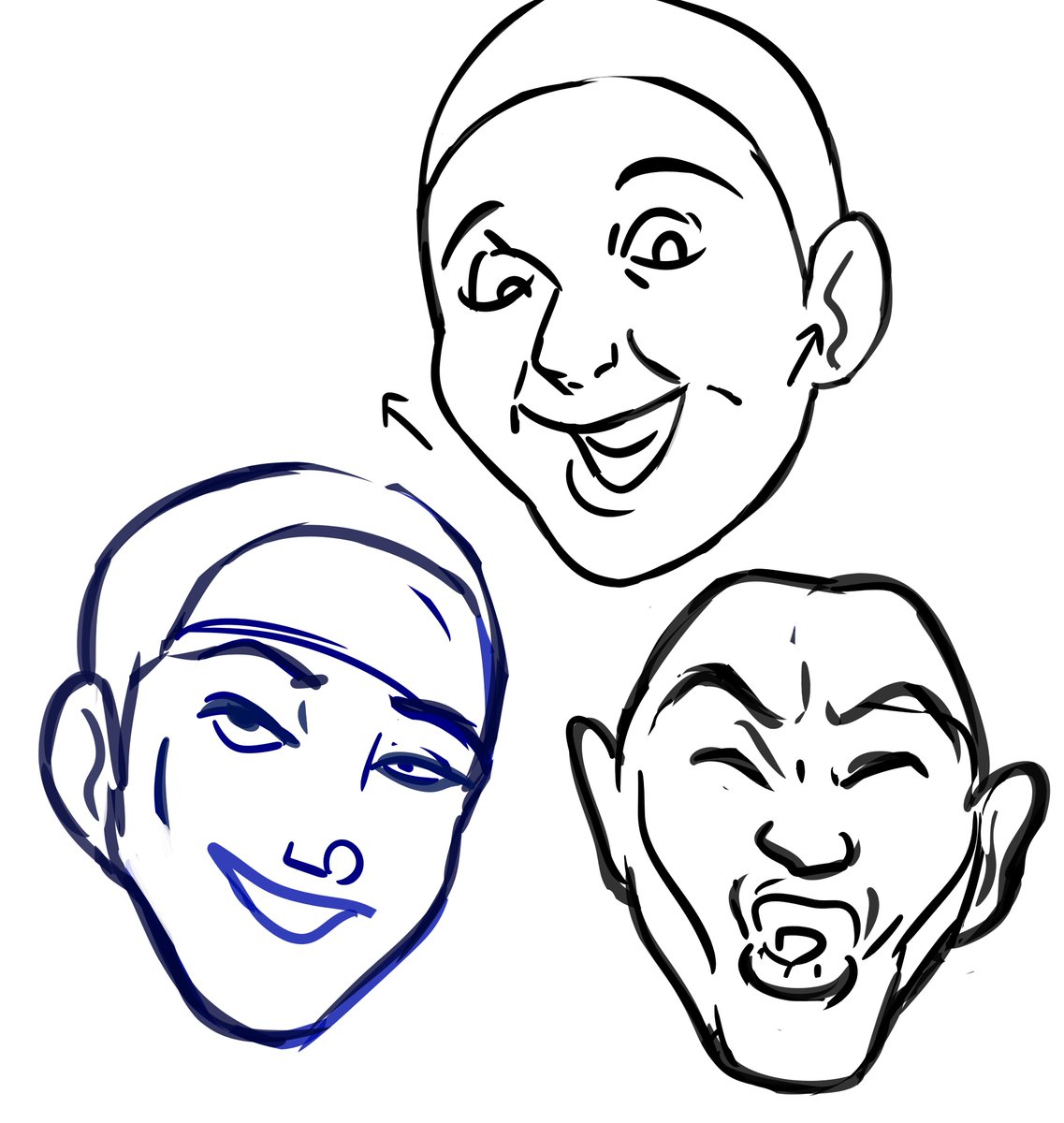 「Looking at old studies at some point i forgot how to draw fa」njikeの漫画