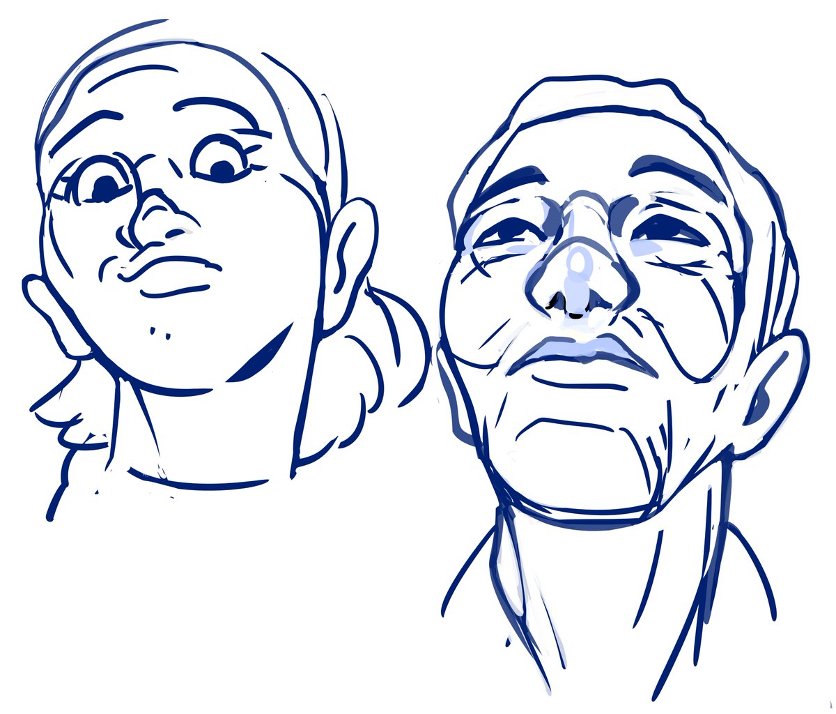 「Looking at old studies at some point i forgot how to draw fa」njikeの漫画