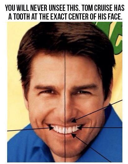 Tom Cruise Teeth Midline