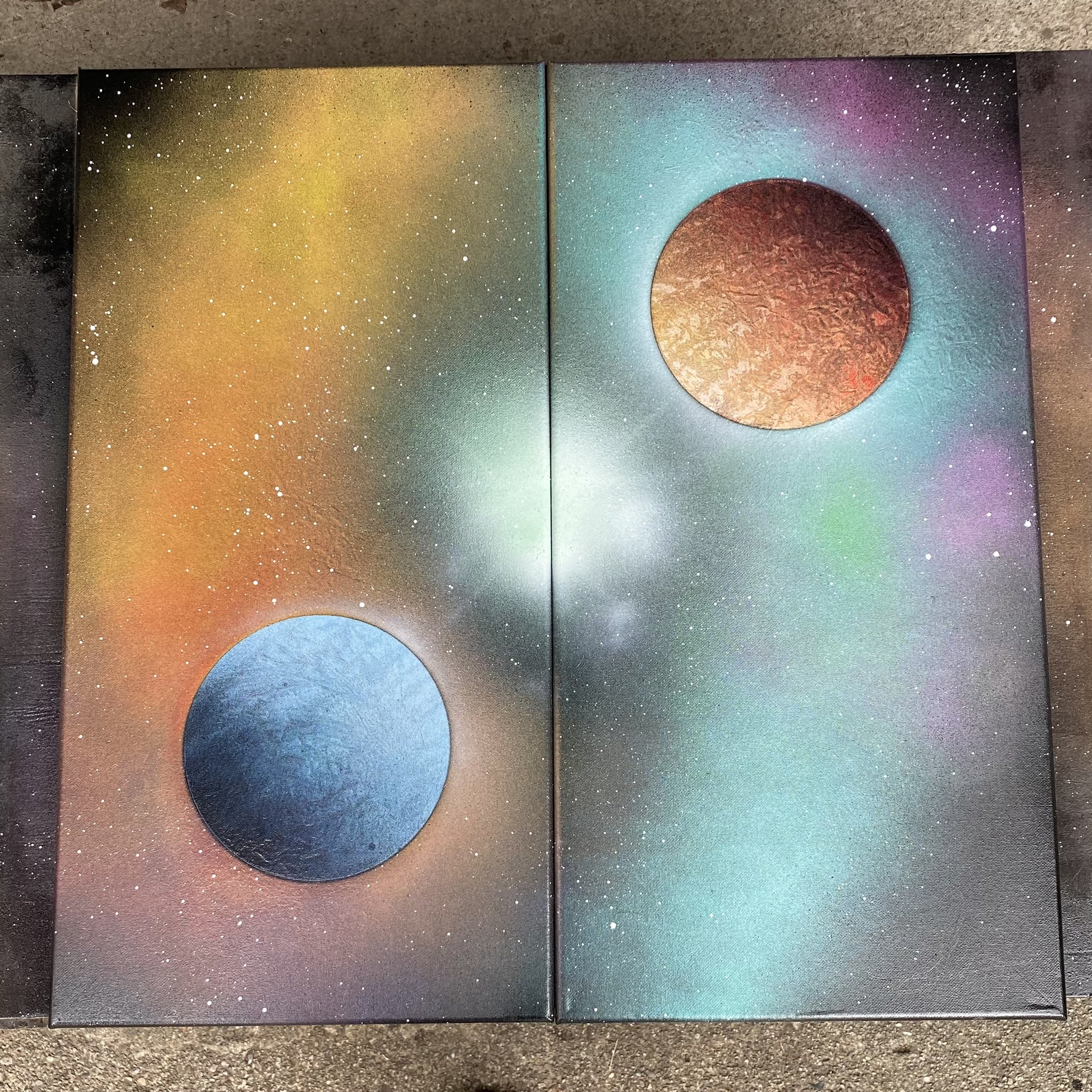 Spray Paint Solar System Space