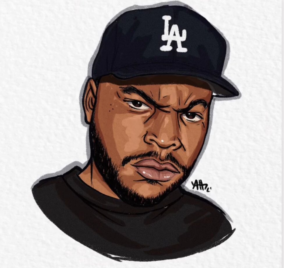 Ice Cube Rapper Drawing