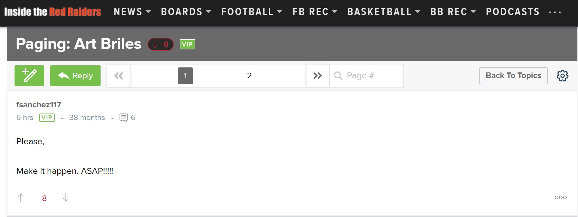 Message Board Geniuses on Twitter: "Get Art Briles on the phone ASAP dammit! #WreckEm…