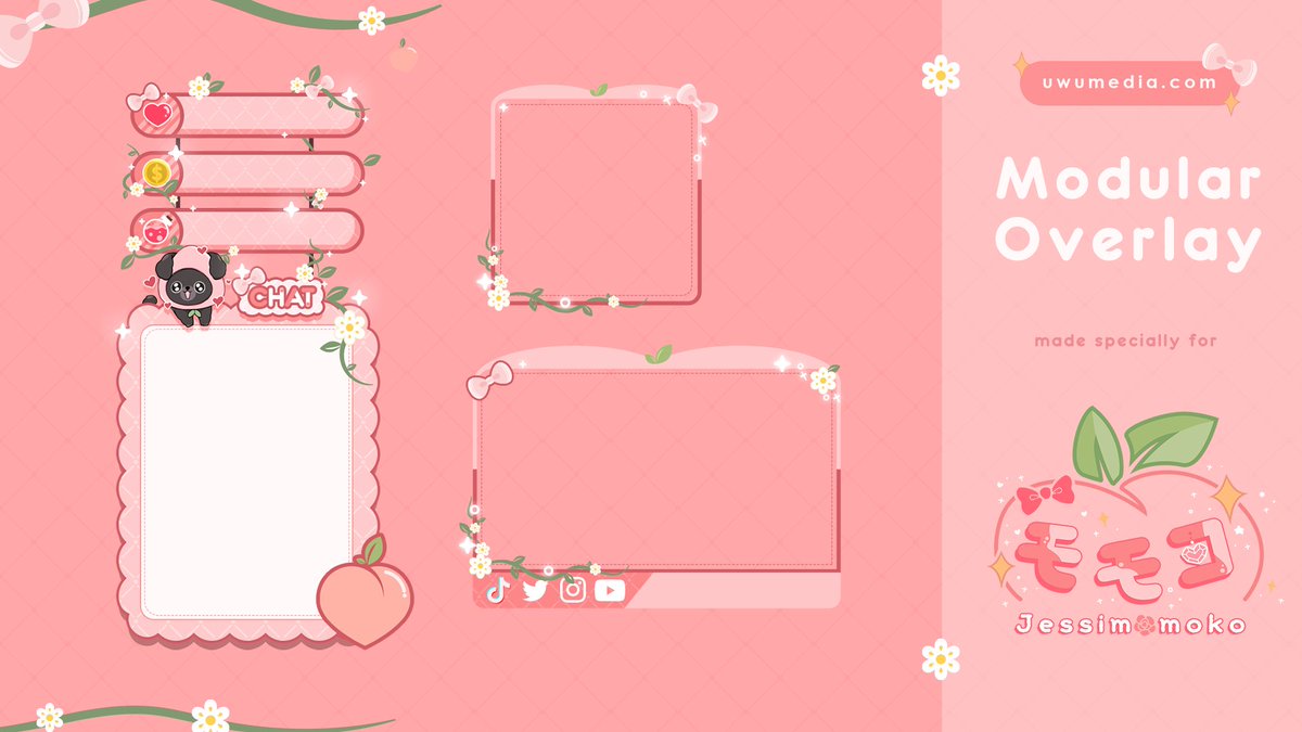 UWU MEDIA | KAWAII GRAPHICS STUDIO on Twitter: "🍑 Custom Overlay Set made for @Jessimomoko Thank ...
