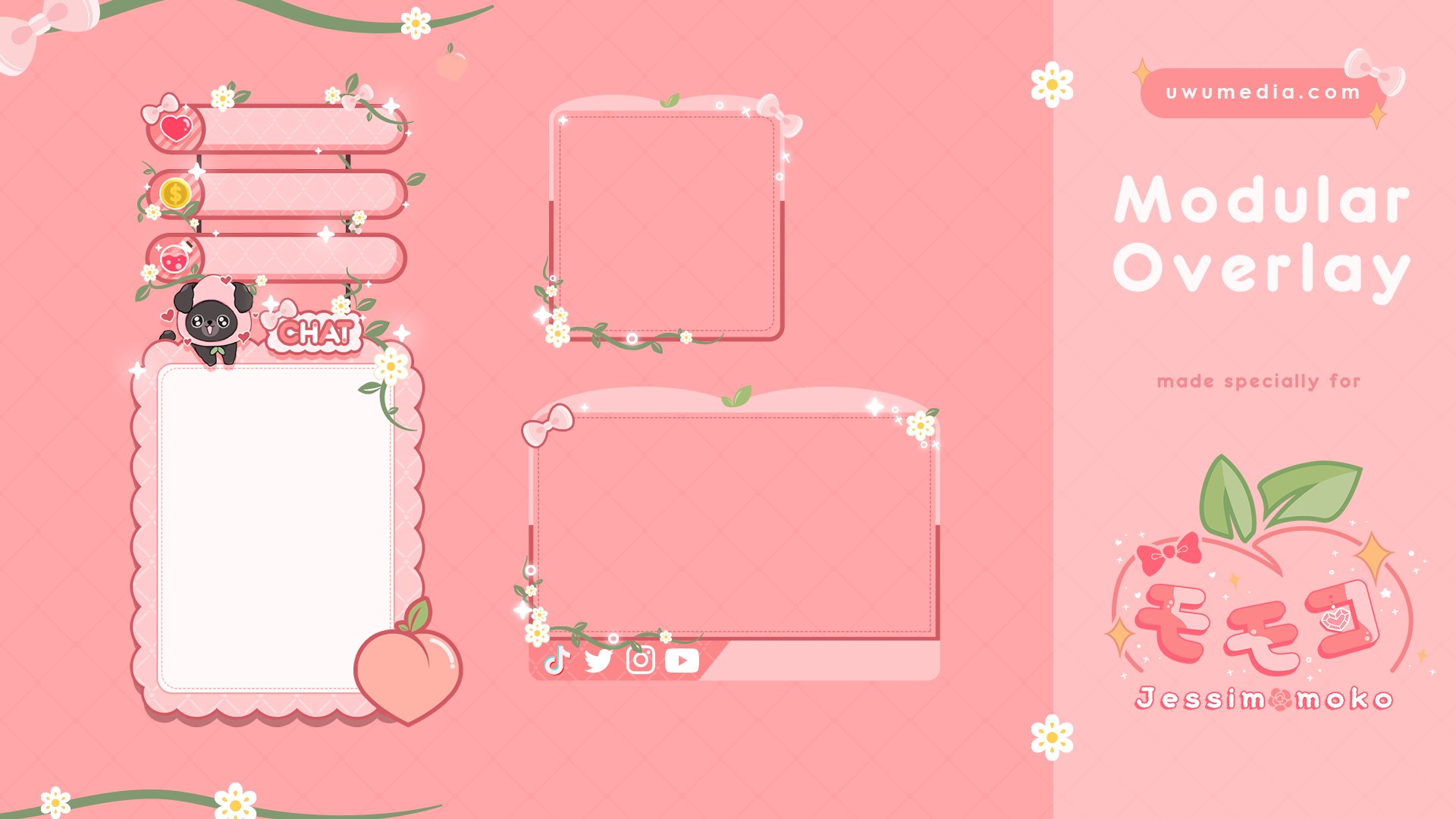 UWU MEDIA | KAWAII GRAPHICS STUDIO on Twitter: "🍑 Custom Overlay Set made for @Jessimomoko Thank ...