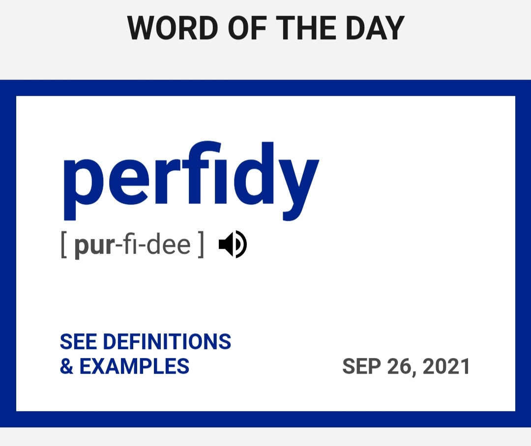 Example Of Perfidy