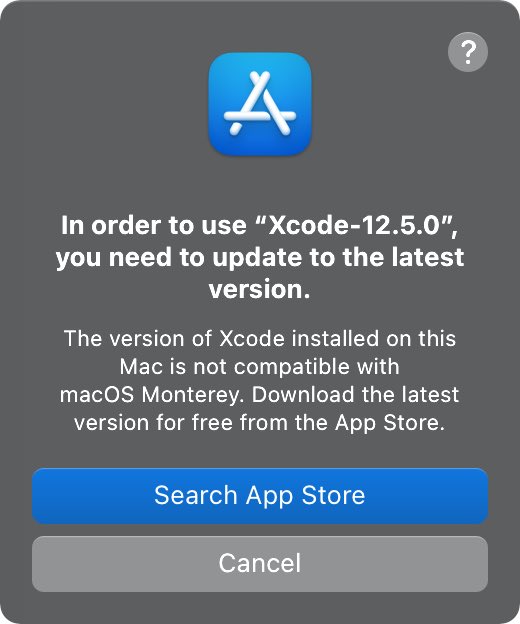 13 on Twitter: "⚠️PSA for All iOS Developers: Xcode 12 is not compatible with Monterey. Don’t ...