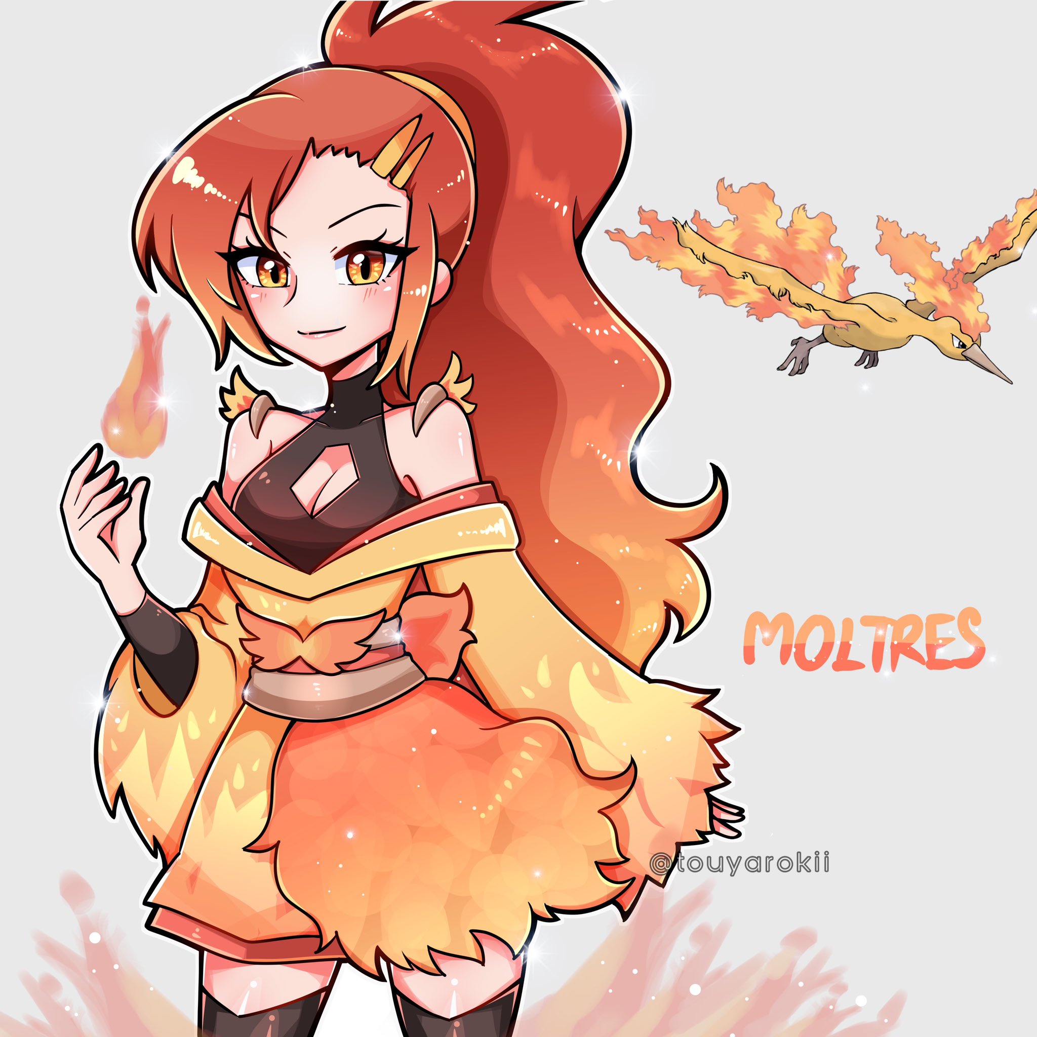 Gijinka Moltres Ceruledge Gijinka #pokemon #pokemonart