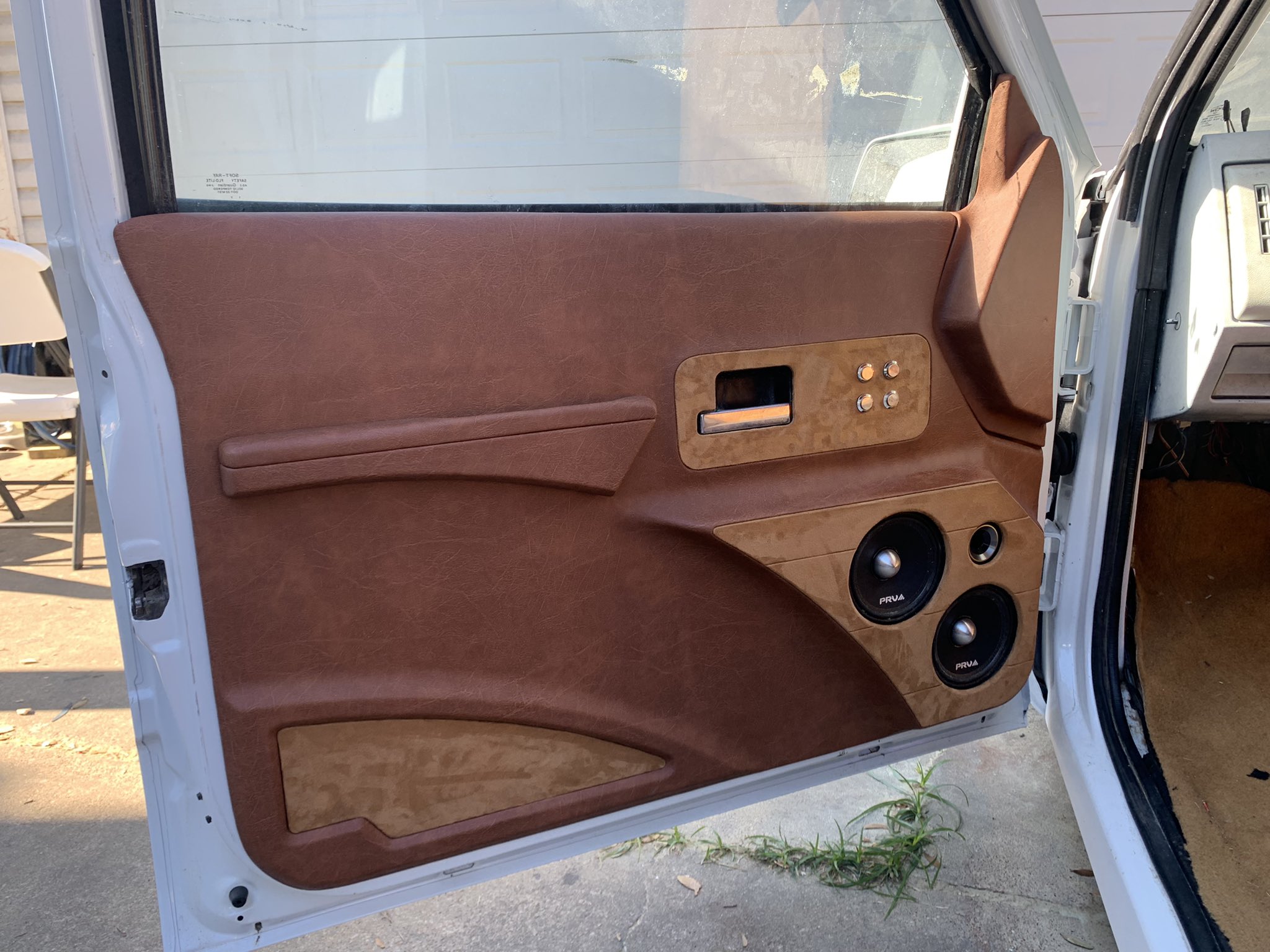 Custom Audio Door Panels Premium Photo | Inside Of Unpack White Steel