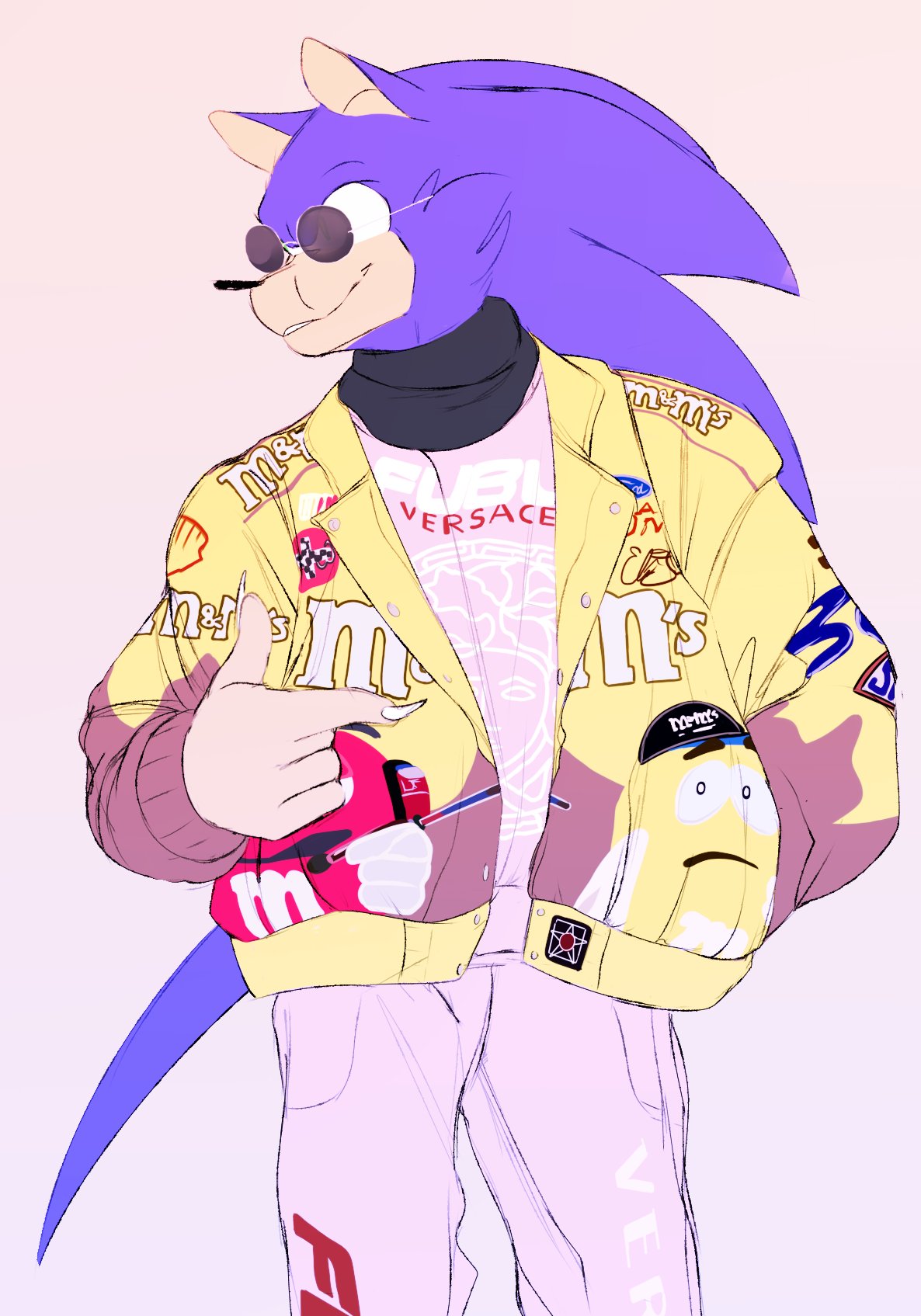 Gangster Sonic Mit Einer Waffe