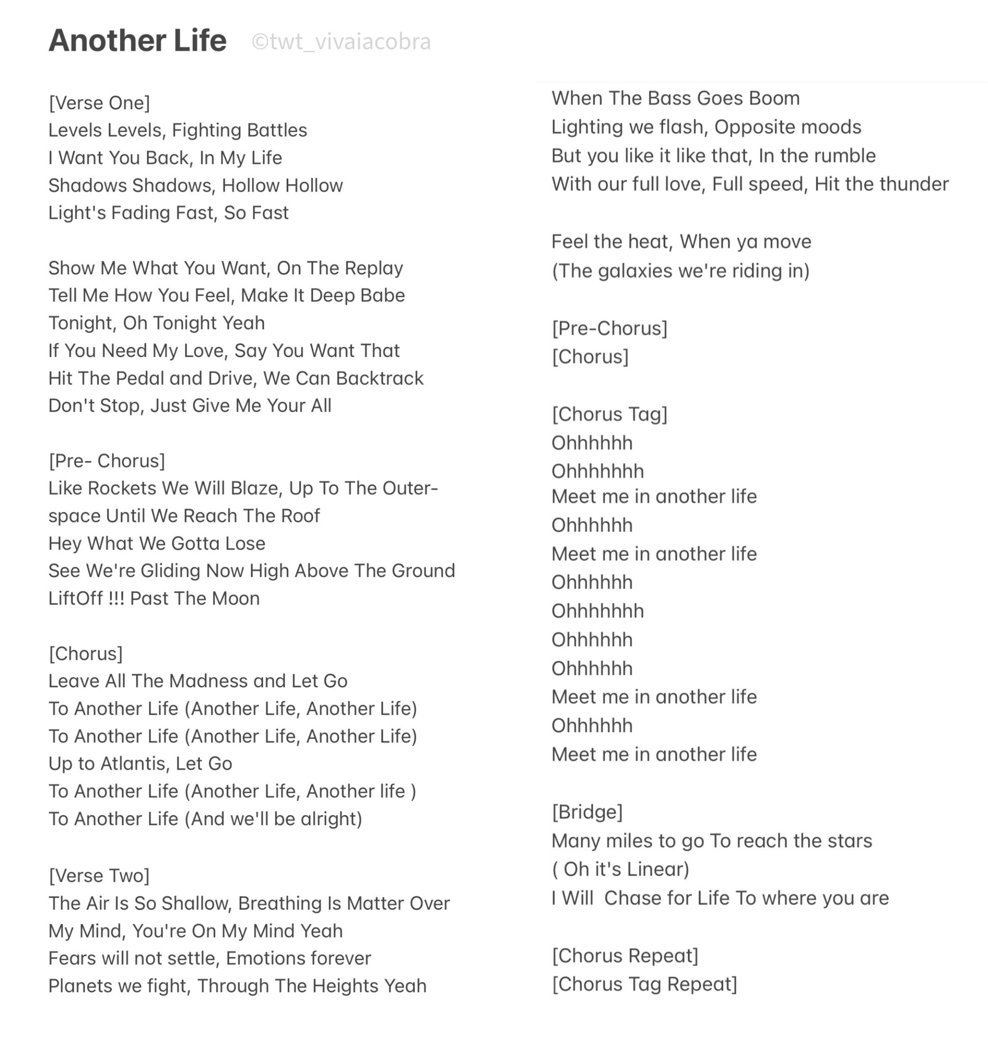 🤍️️ on Twitter: "#KEY Another Life Official Lyrics 🔑 Thank you to this team for working hard on ...