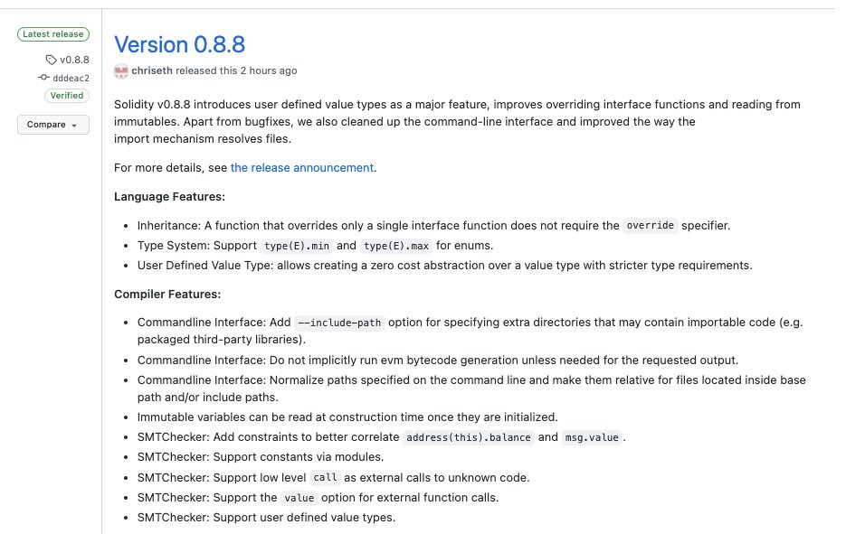 Solidity On Twitter Solidity 088 Is Here 🎉 V088 Brings You User Defined Value Types As A 