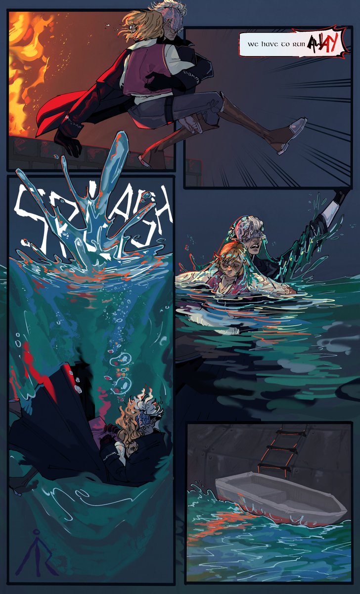 OCs] water goes brmmm [3/4] 」|Ari🦇🩸 @ COMMS OPENの漫画