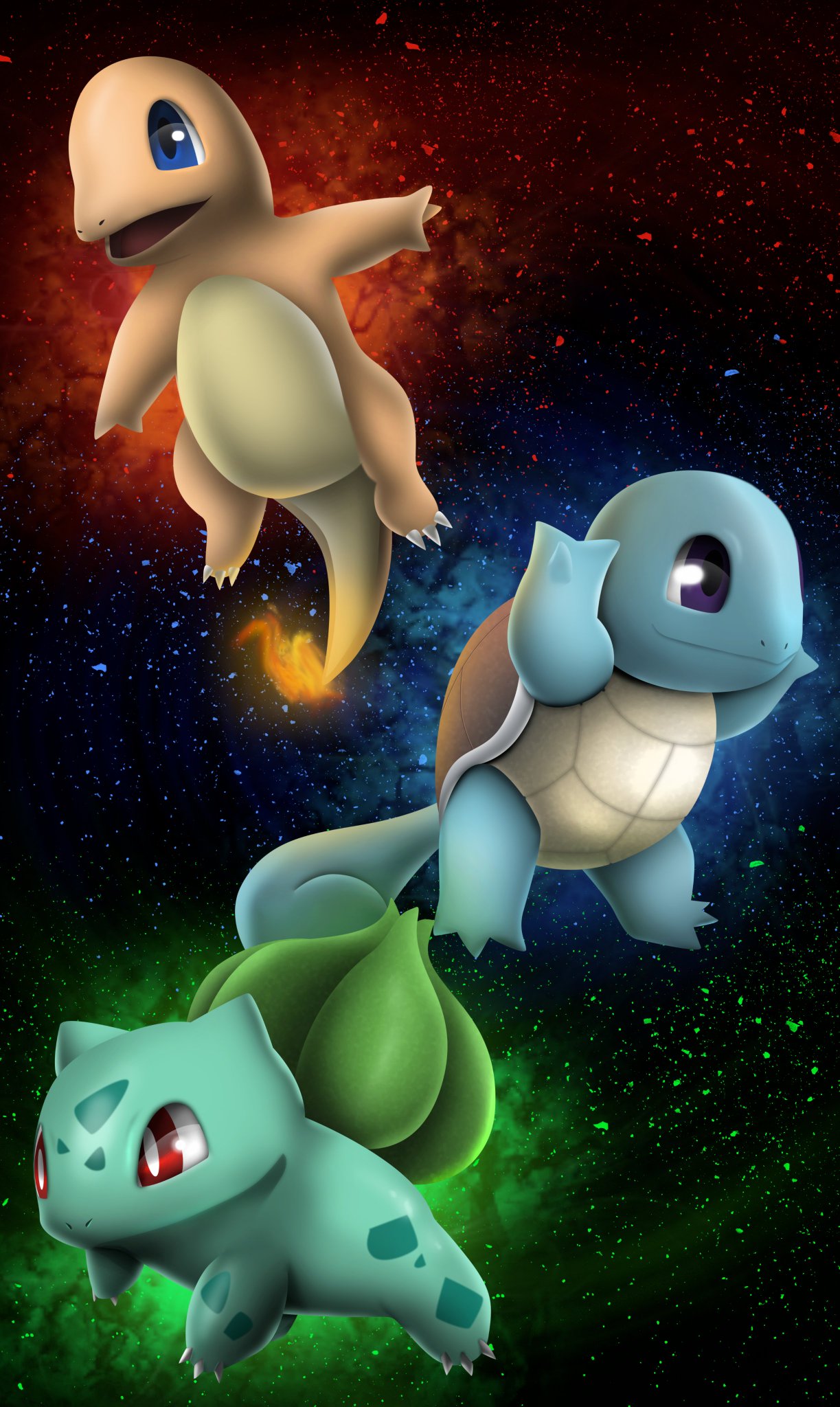 Pokemon Kanto Starters Wallpaper