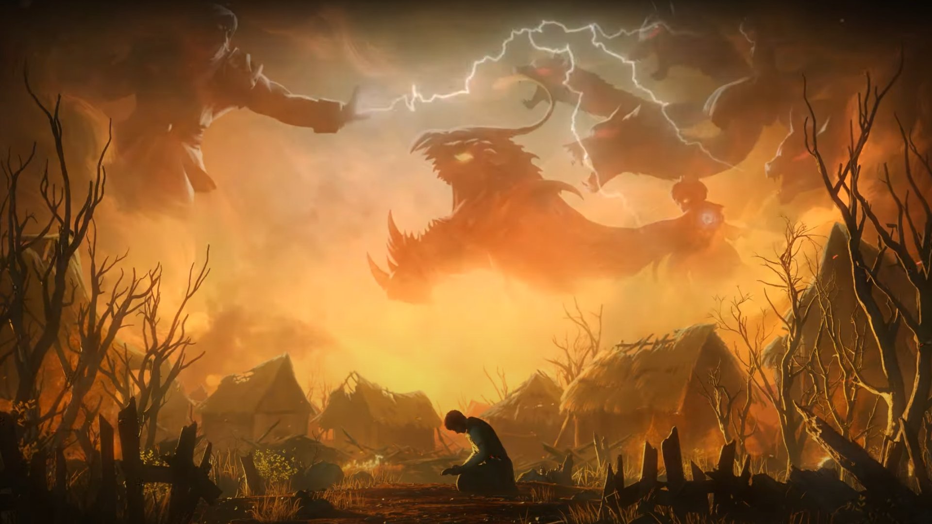 Burning Castle Wallpaper