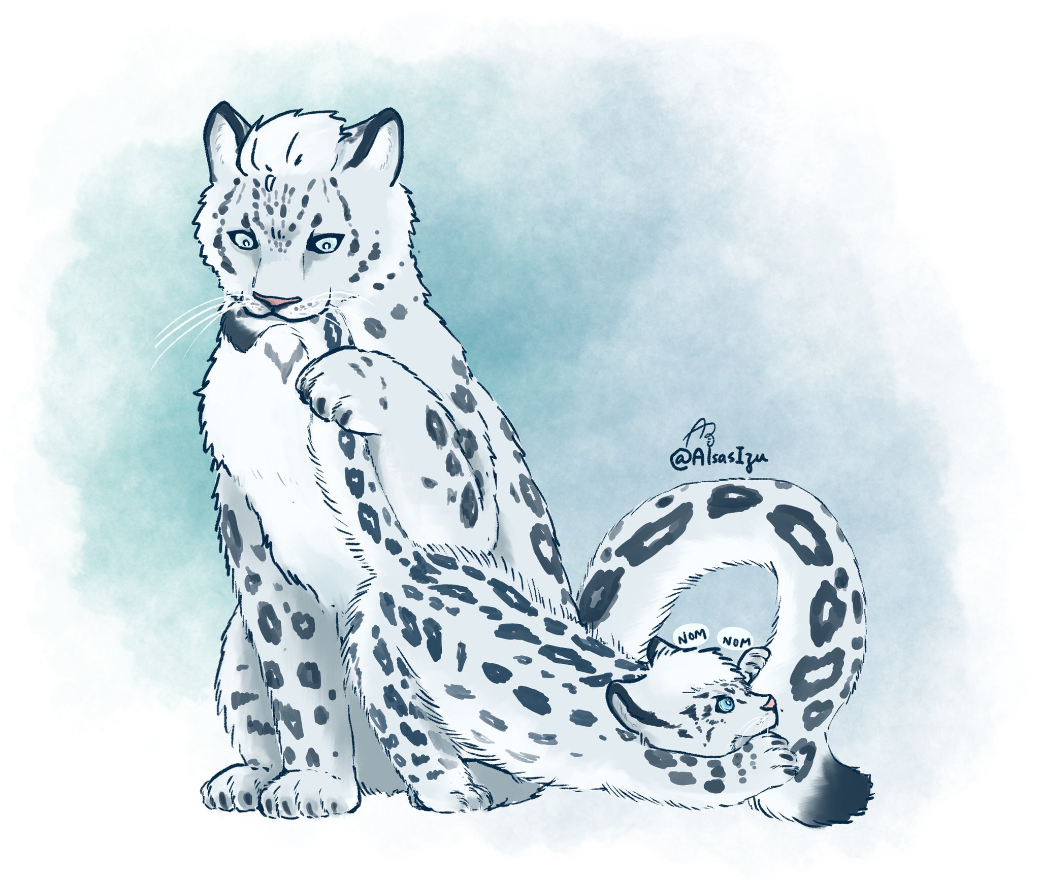 Anime Snow Leopard Drawing