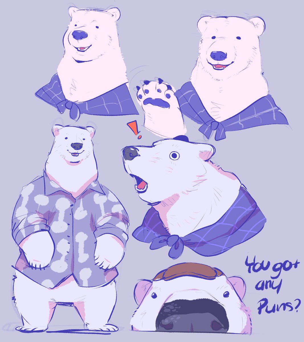 plum on Twitter: "some polar bears from Shirokuma cafe because I started watching it and also ...
