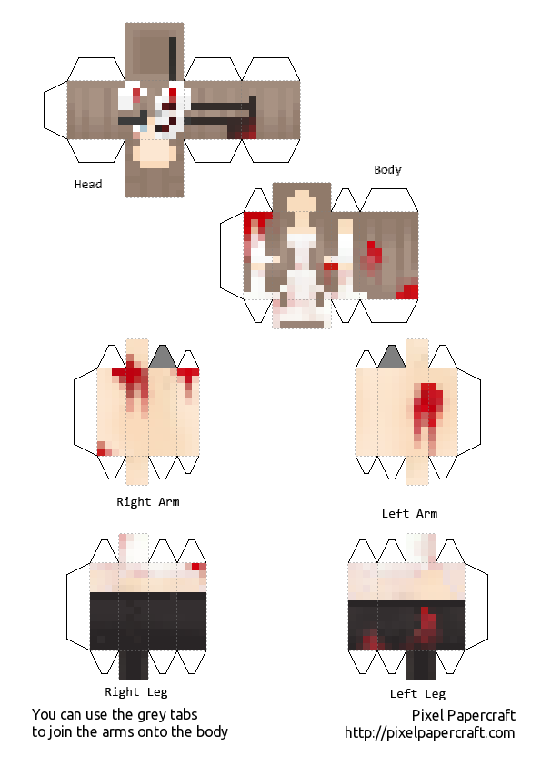 Minecraft Papercraft Girl