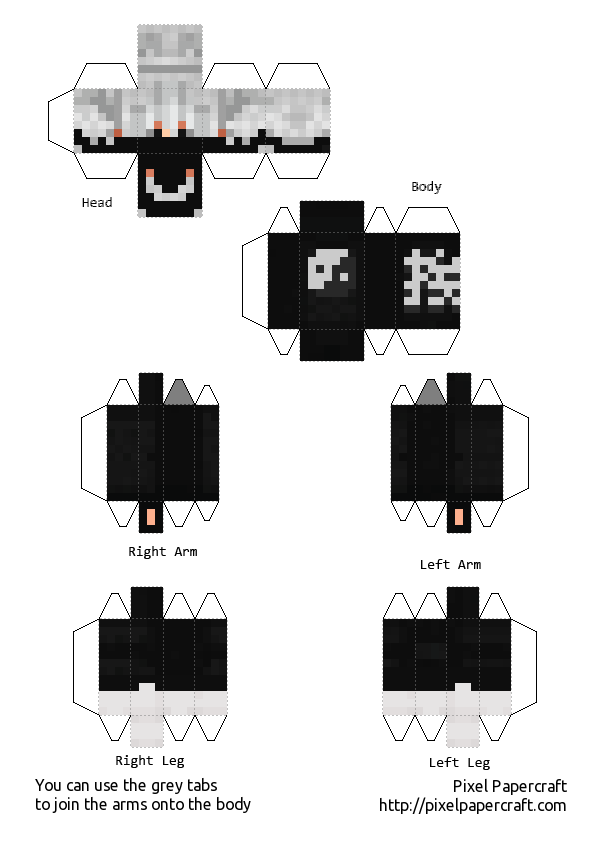 Minecraft Papercraft Wit Her