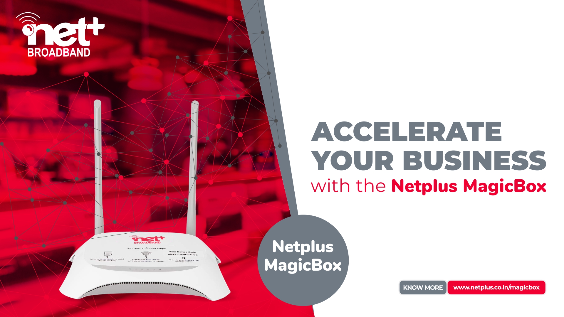 Netplus Broadband on Twitter: "#ACCELERATE YOUR #BUSINESS with the #Netplus #MagicBox. Specially ...