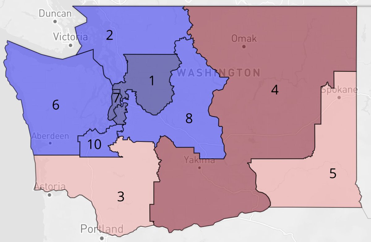 Washington has released their four draft congressional maps : r/Seattle