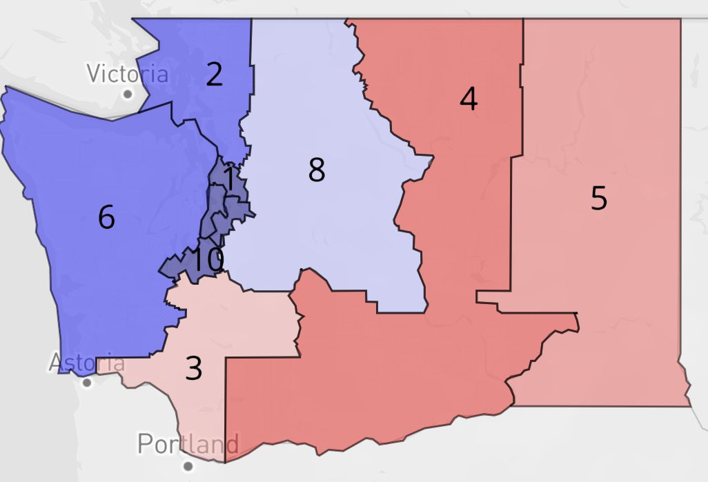 Washington has released their four draft congressional maps : r/Seattle