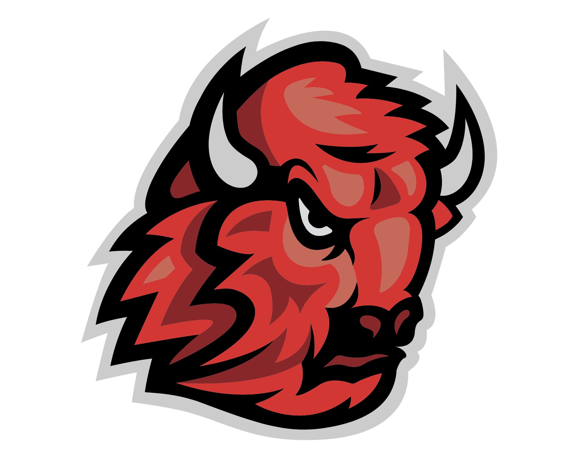 Bison Logo Modern Bison Head Logo