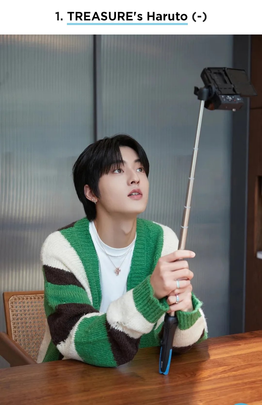 HARUTO CHARTS on Twitter: "TREASURE HARUTO continues to rank 1st on “Top 10 Most Handsome Rookie ...