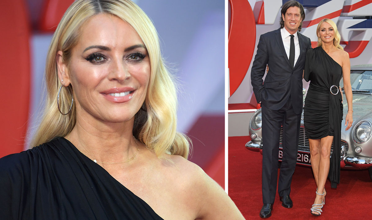 Tess Daly puts on leggy display in rare appearance with husband Vernon ...