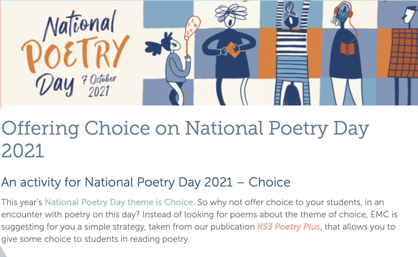 English & Media Ctr on Twitter: "The theme for National Poetry Day 2021 ...