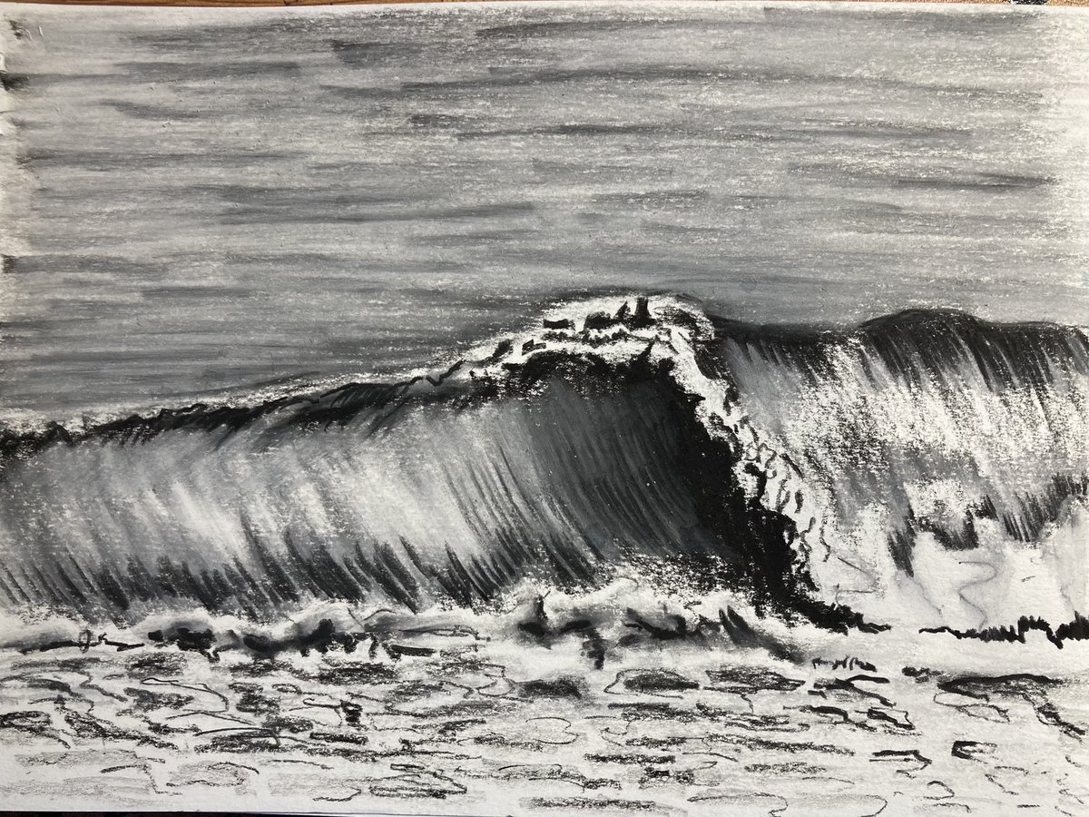 Waves Pencil Drawing
