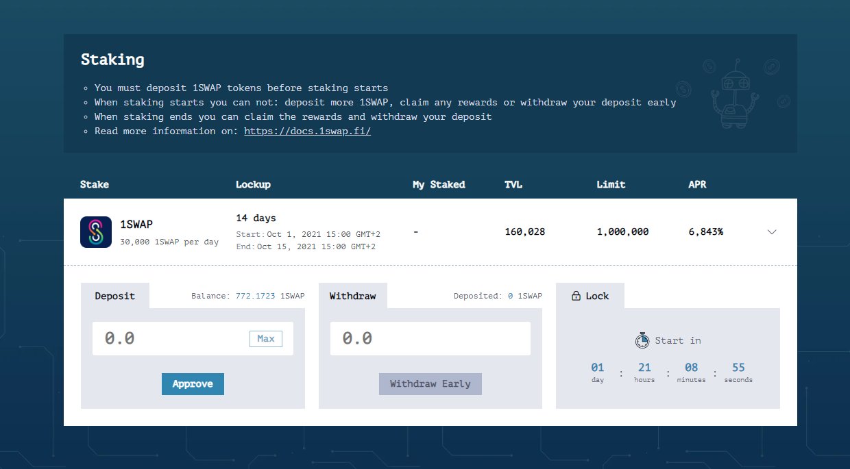 1Beam Ecosystem on Twitter: "Our 1SWAP staking UI is live🌝 You MUST deposit your tokens before ...