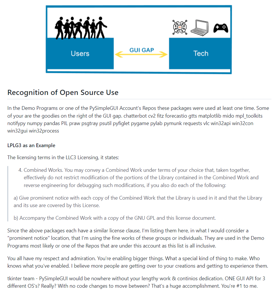 PySimpleGUI on Twitter: "A new #PySimpleGUI Readme on https://t.co/lj8a0U2LSq posted where I've ...