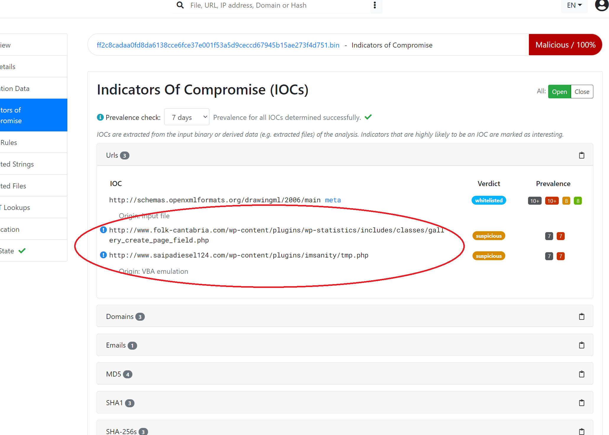 FileScan.IO on Twitter: "Here's a great example showing our emulators successfully extracting ...