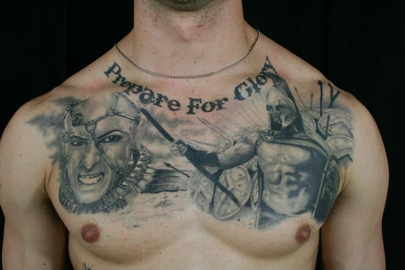 300 Chest Tattoo
