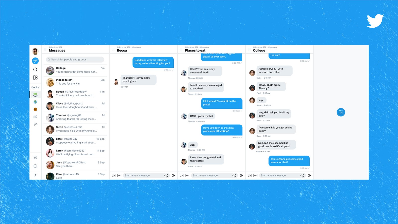 TweetDeck on Twitter: "6️⃣ The DM column is back and better than before! View, manage and send ...