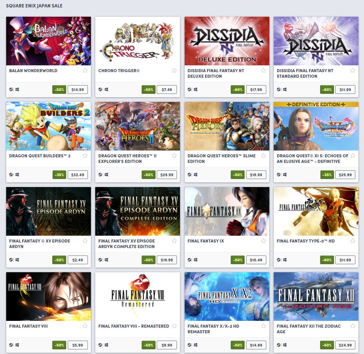 Wario64 on Twitter: "Square Enix Japan sale on Humble https://t.co/QqCj8mZjeQ #ad https://t.co ...