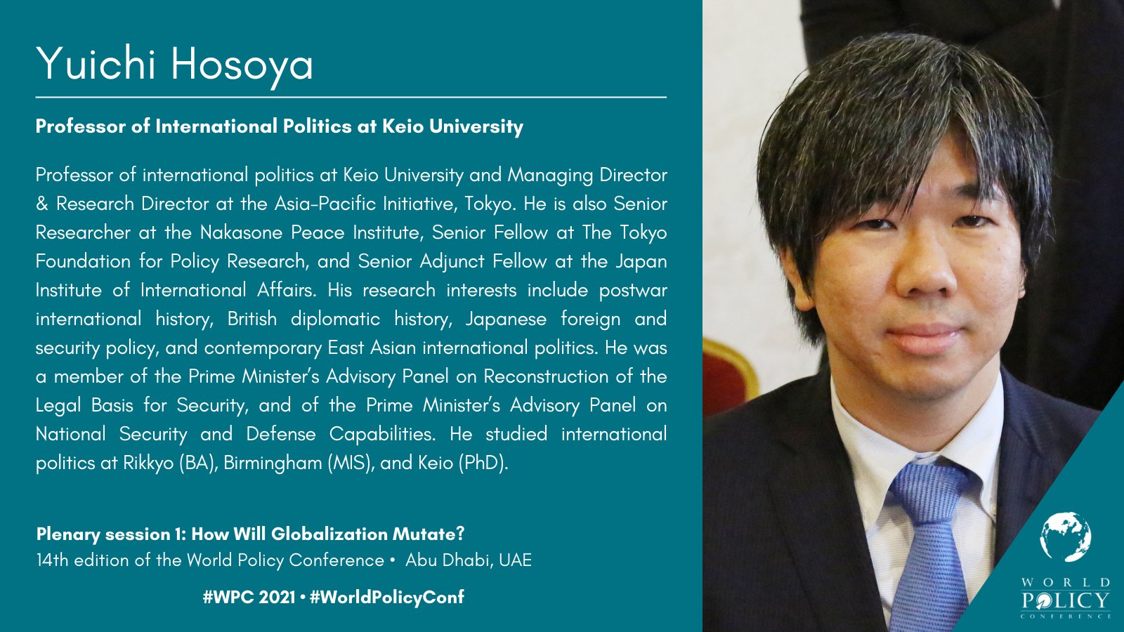 WorldPolicyConf on Twitter: "📣 @Yuichi_Hosoya, Professor of International Politics at ...