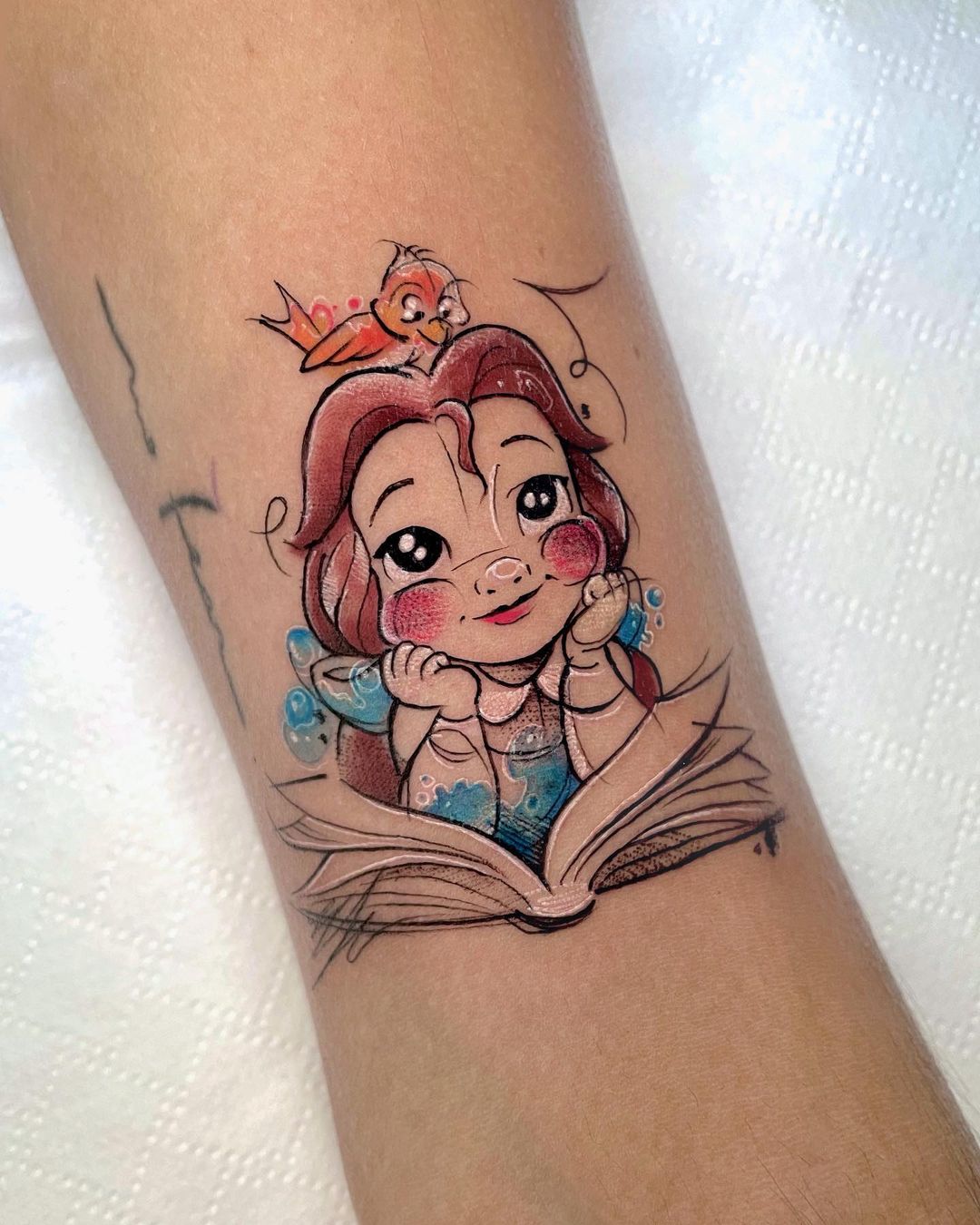 Belle Beauty And The Beast Tattoo