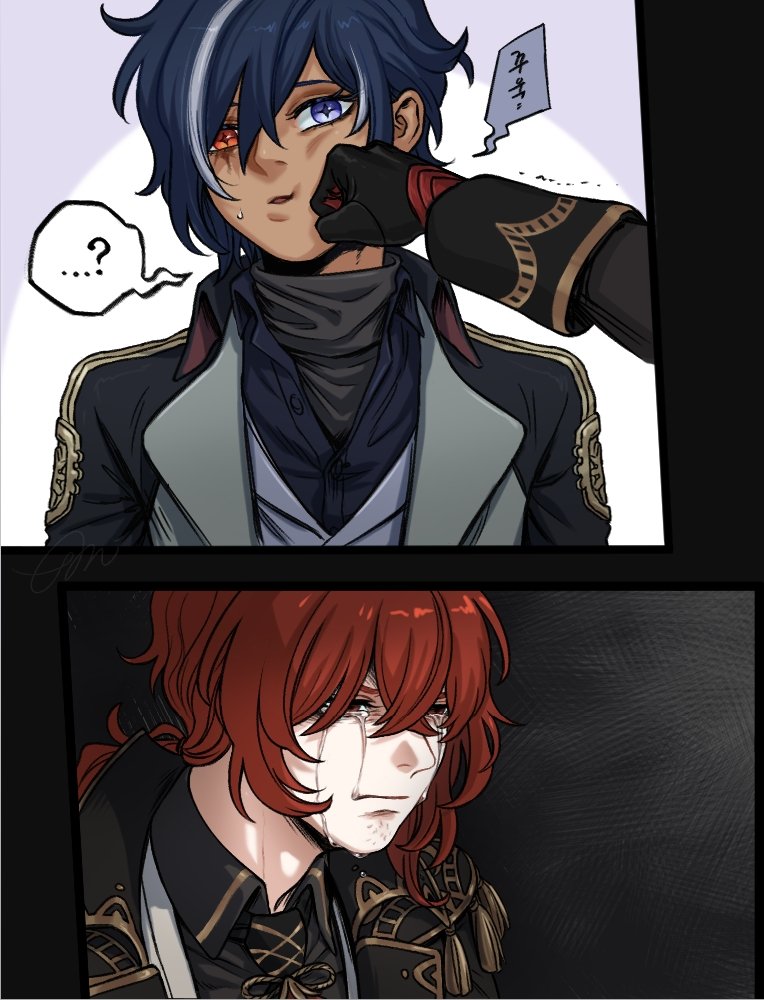 「이거 그릴 때 지나간 자투리 낙서 만화(캐붕날조) #luckae♀ https://t.co/tj5vatHgJF」Elihaの漫画