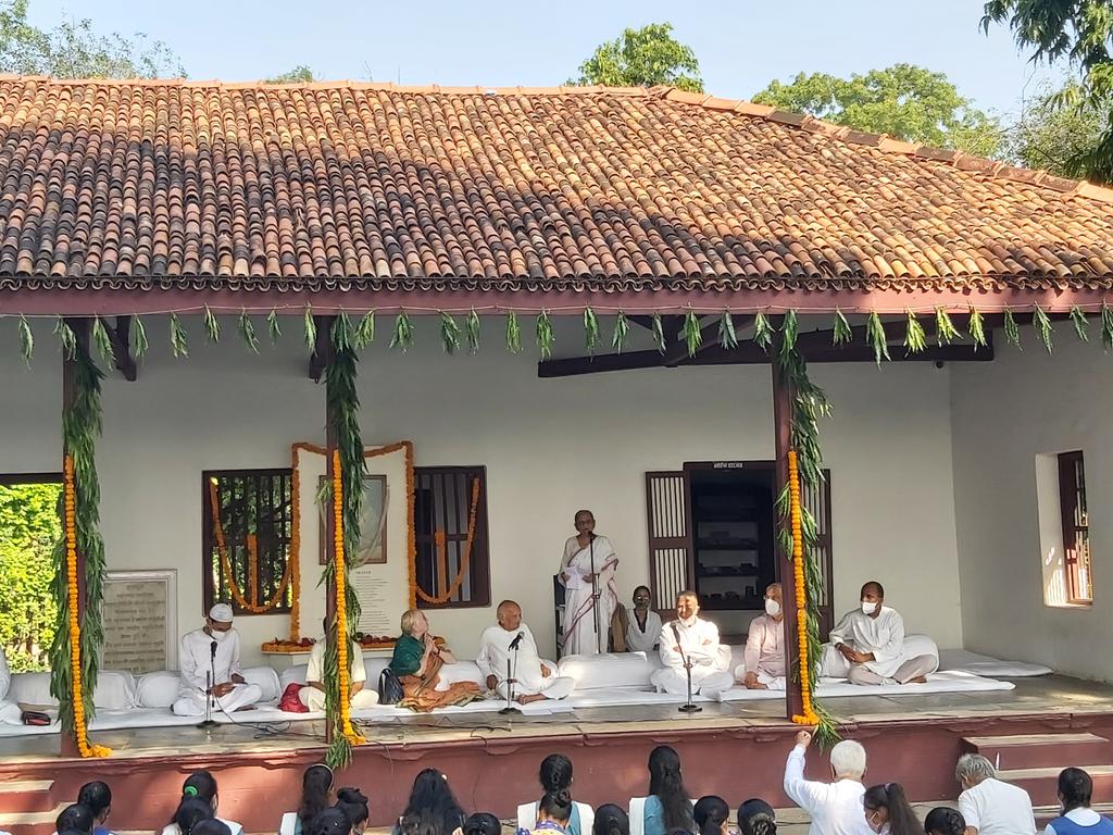Gandhiji In Sabarmati Ashram