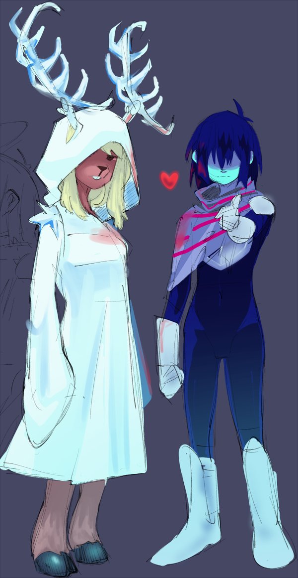 The Big ImageBoard (TBIB) - anthro antlers armor blonde hair blue hair ...