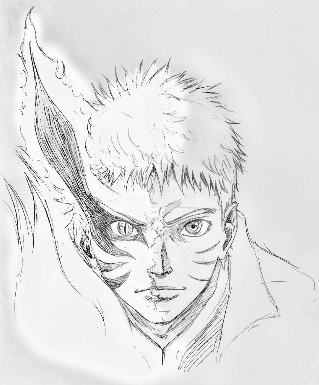 Gaara Half Shukaku Drawing