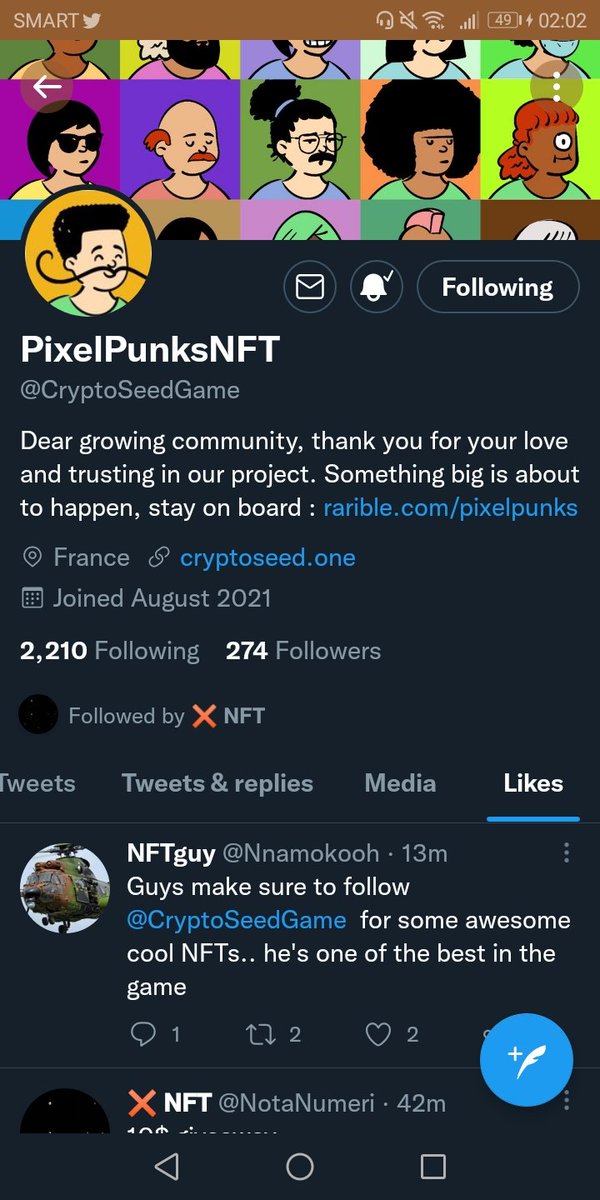 PixelPunksNFT (@CryptoSeedGame) | Twitter