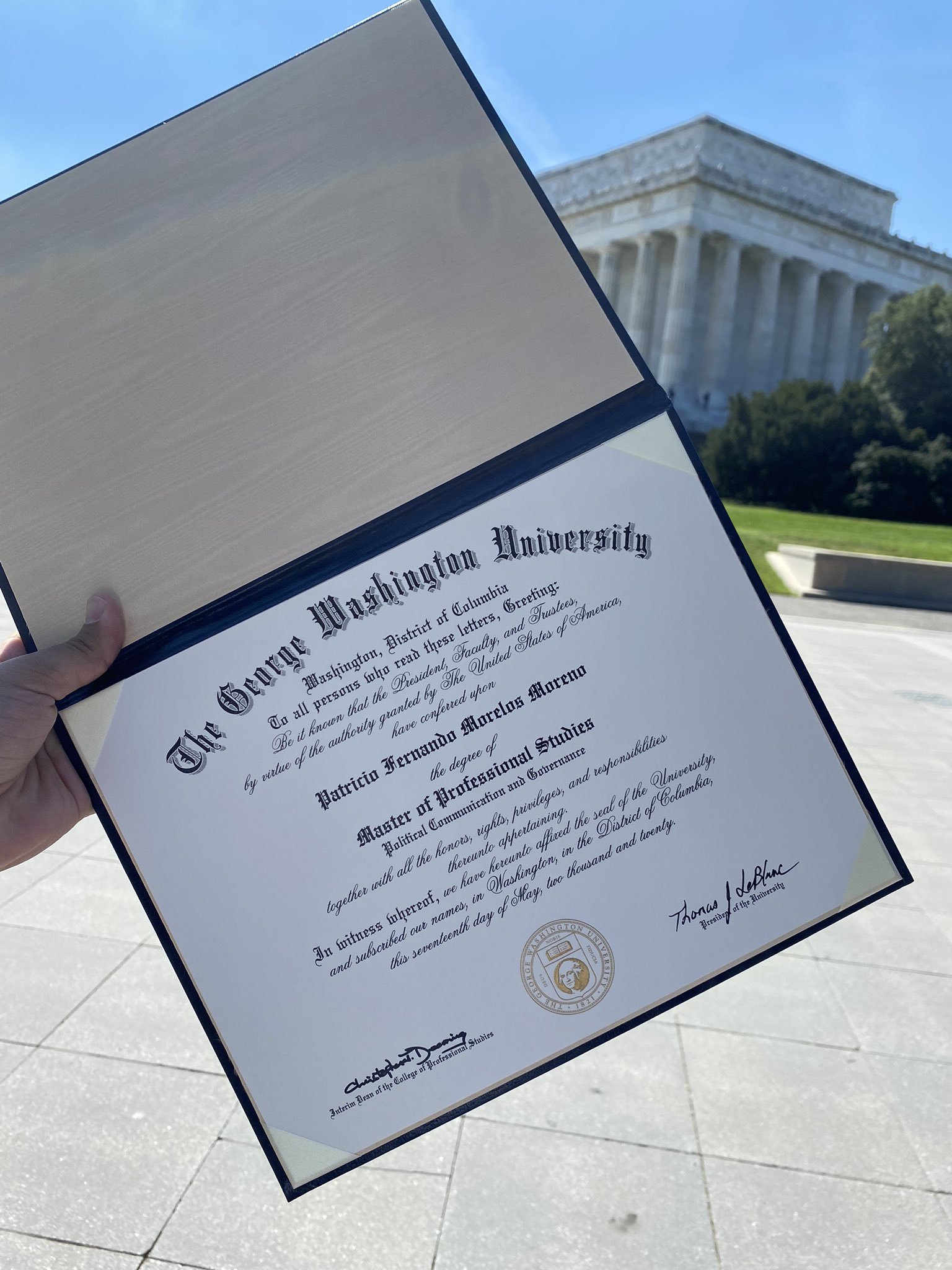 George Washington University Diploma Change #leadership #education
